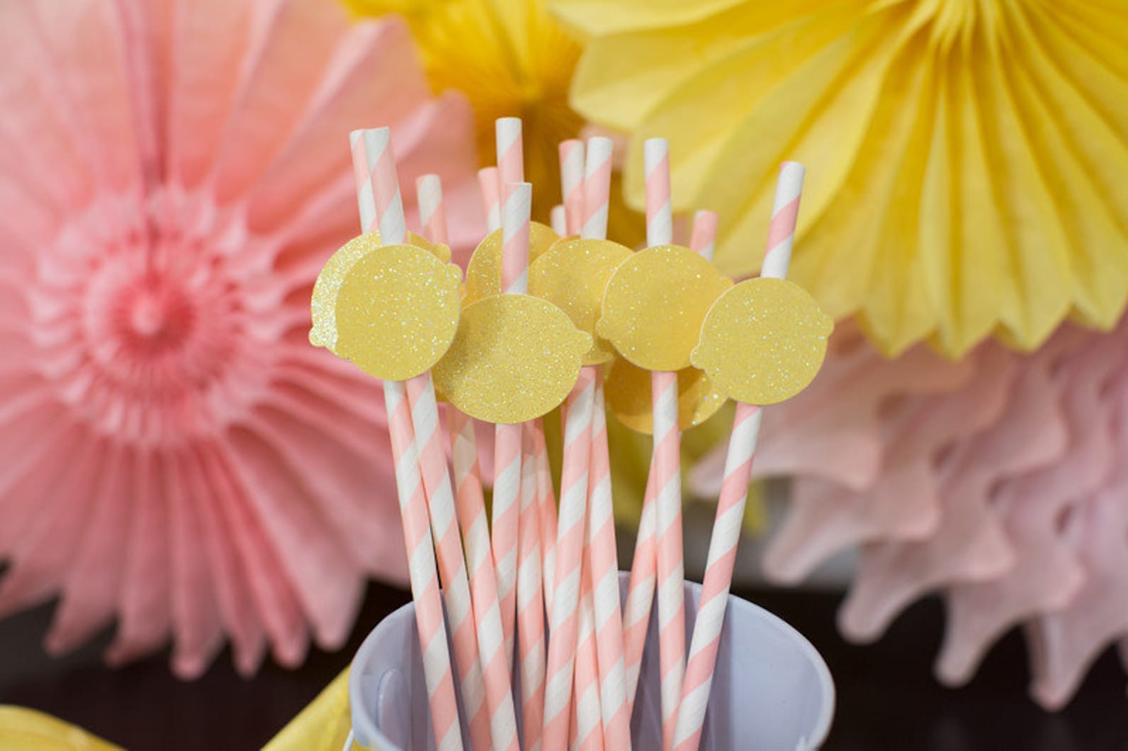 Pink Lemonade Decorations Pink Lemonade Straws Pink Lemonade - Etsy