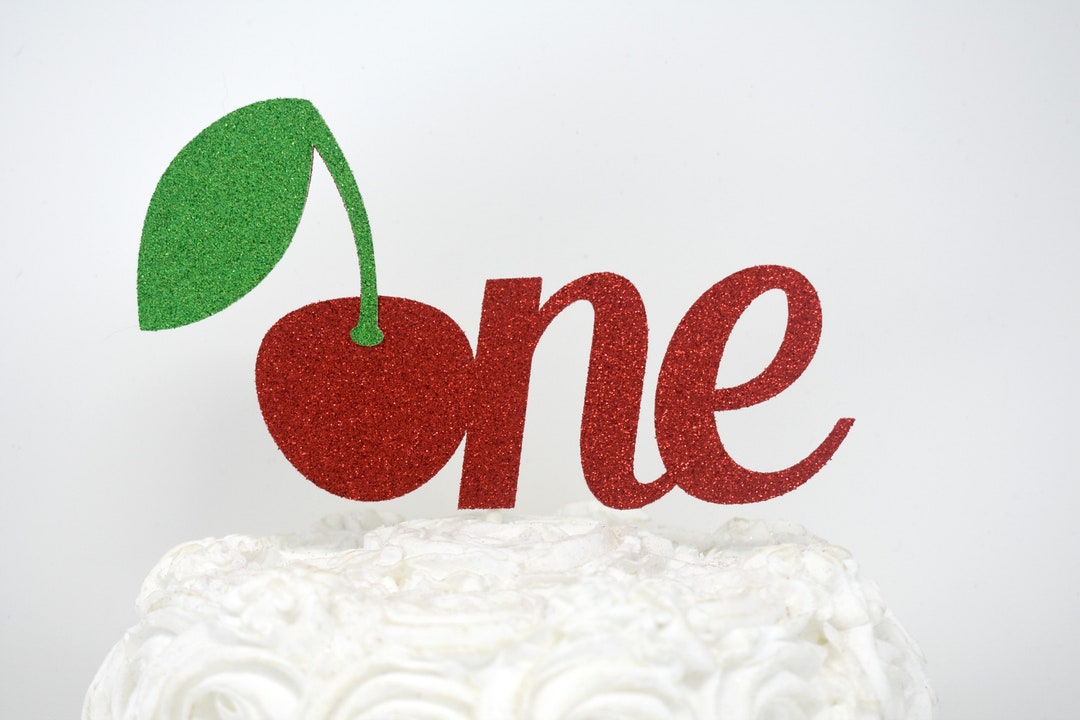 Cherry First Birthday Cherry Cake Topper Cherry Party - Etsy