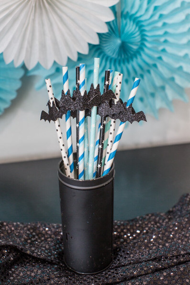 Blue Halloween Decorations. Blue and Black Halloween - Etsy