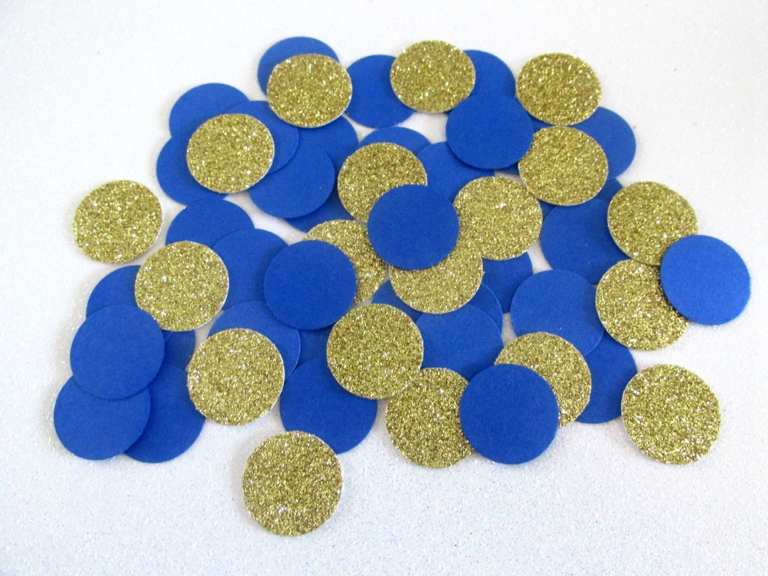 200 Royal Blue Glitter Gold Confetti Royal Gold Wedding Royal Gold ...