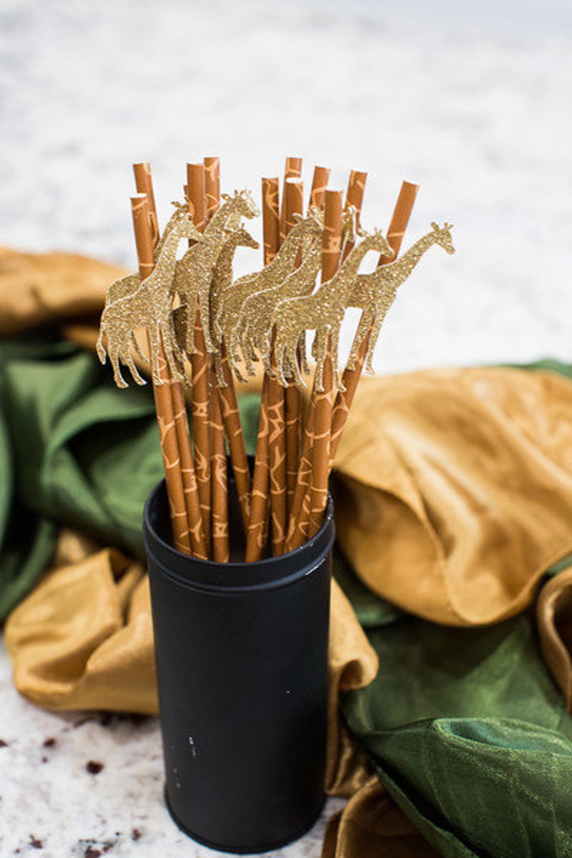 Giraffe Party Decorations, Giraffe Straws, Safari Party Decorations ...