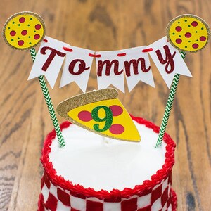 Pizza Party Cake Topper. Pizza Party Decorations. Pizza Party Decor ...
