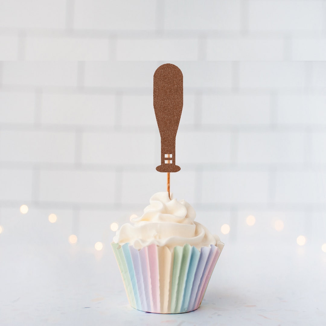 Baseball Bat Cupcake Toppers, Baseball Cake Toppers, Athlete Cupcake ...