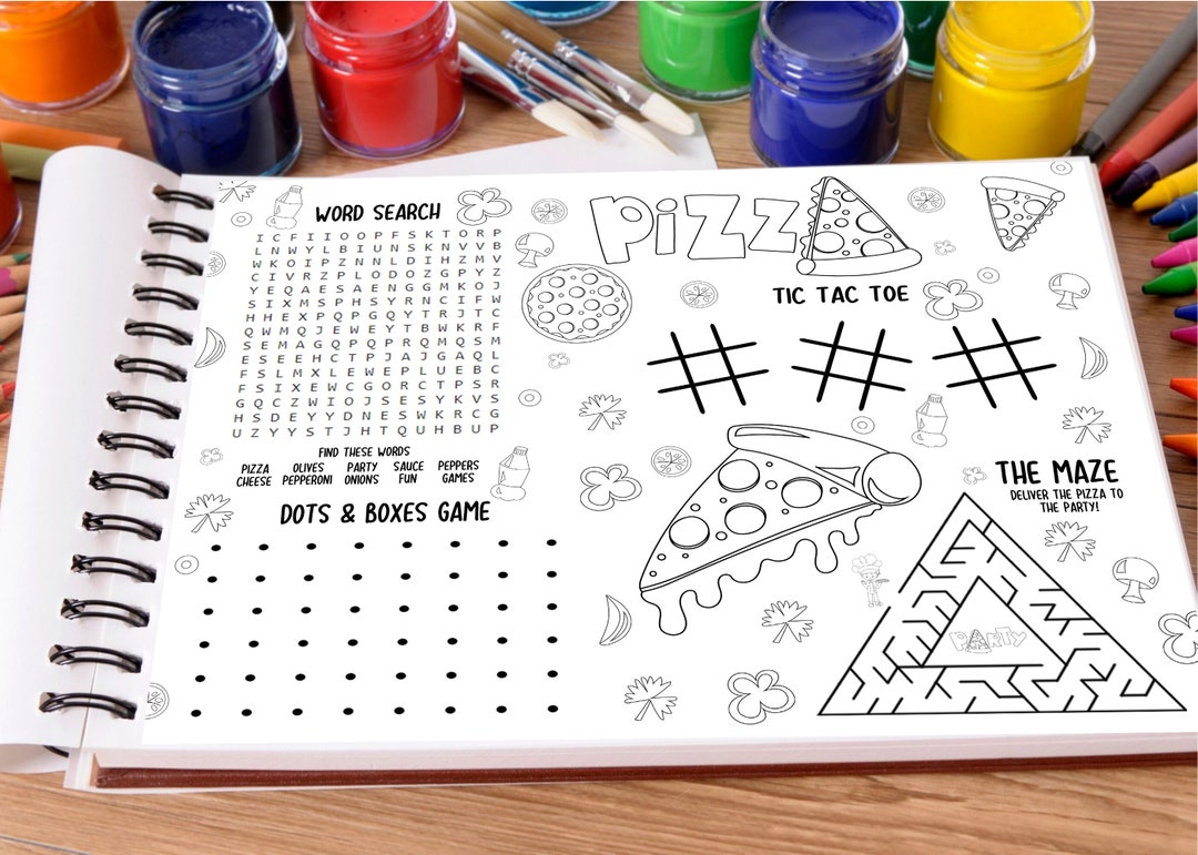 Printable Pizza Party Activity Sheet / Kids Printable Activity Sheet ...