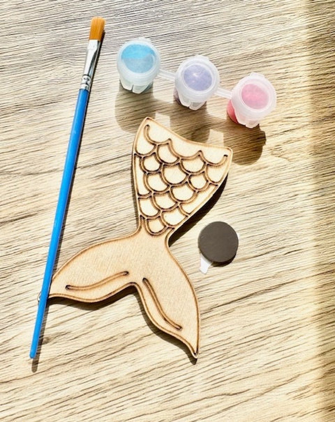 Paint Your Own Mermaid Tail Magnet Kit / Wood Magnet Painting Kit ...