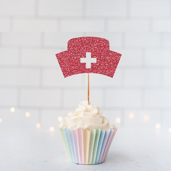 Nursing Cap Cupcake Toppers