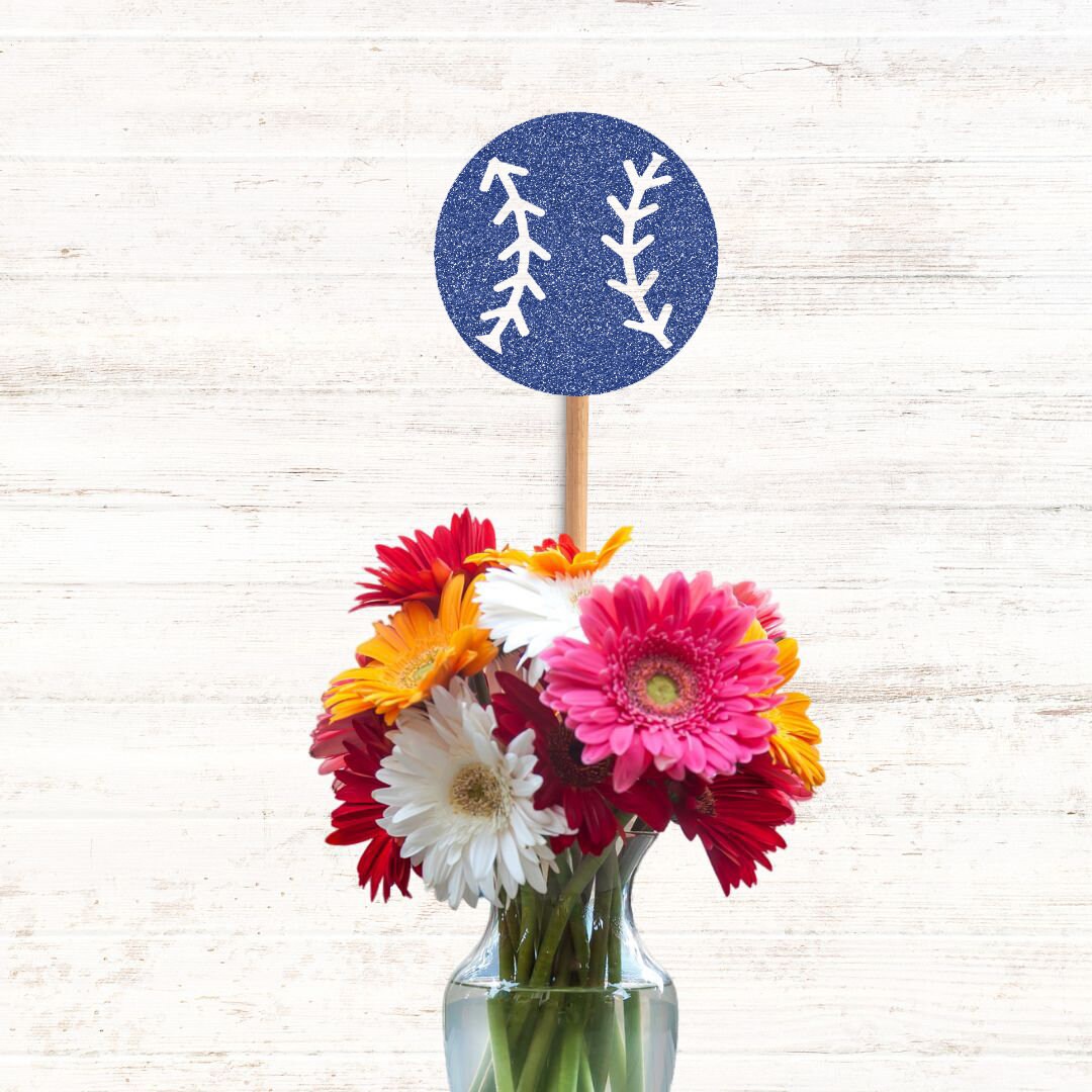 Baseball Centerpiece Sticks / Table Centerpiece Decor/ Baseball Party ...