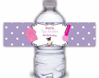 Spa Birthday Party Stickers or Favor Tags Spa Birthday - Etsy