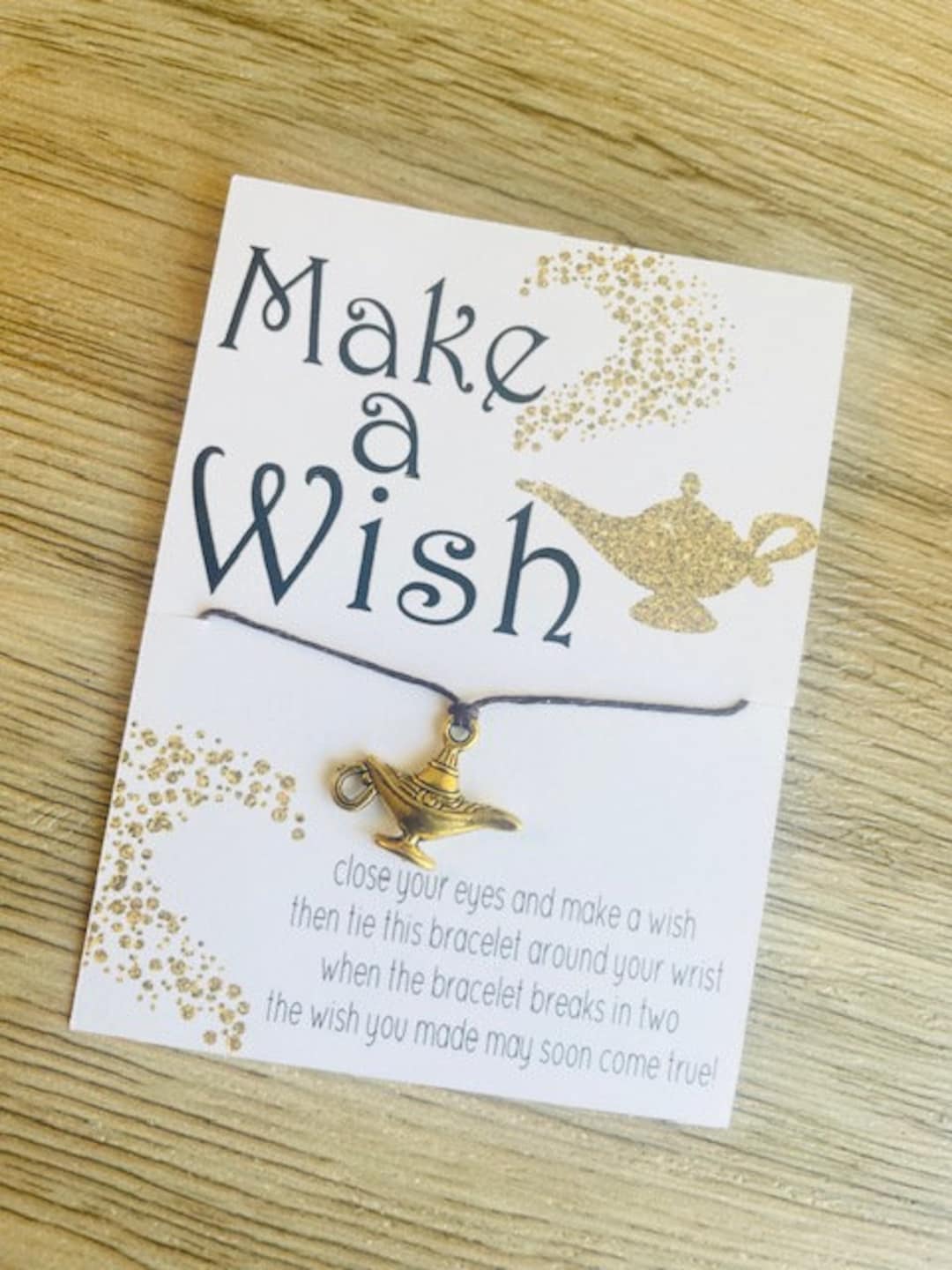 Magic Lamp Wish Bracelet Favors / Genie Lamp Wish Bracelets / Magic ...