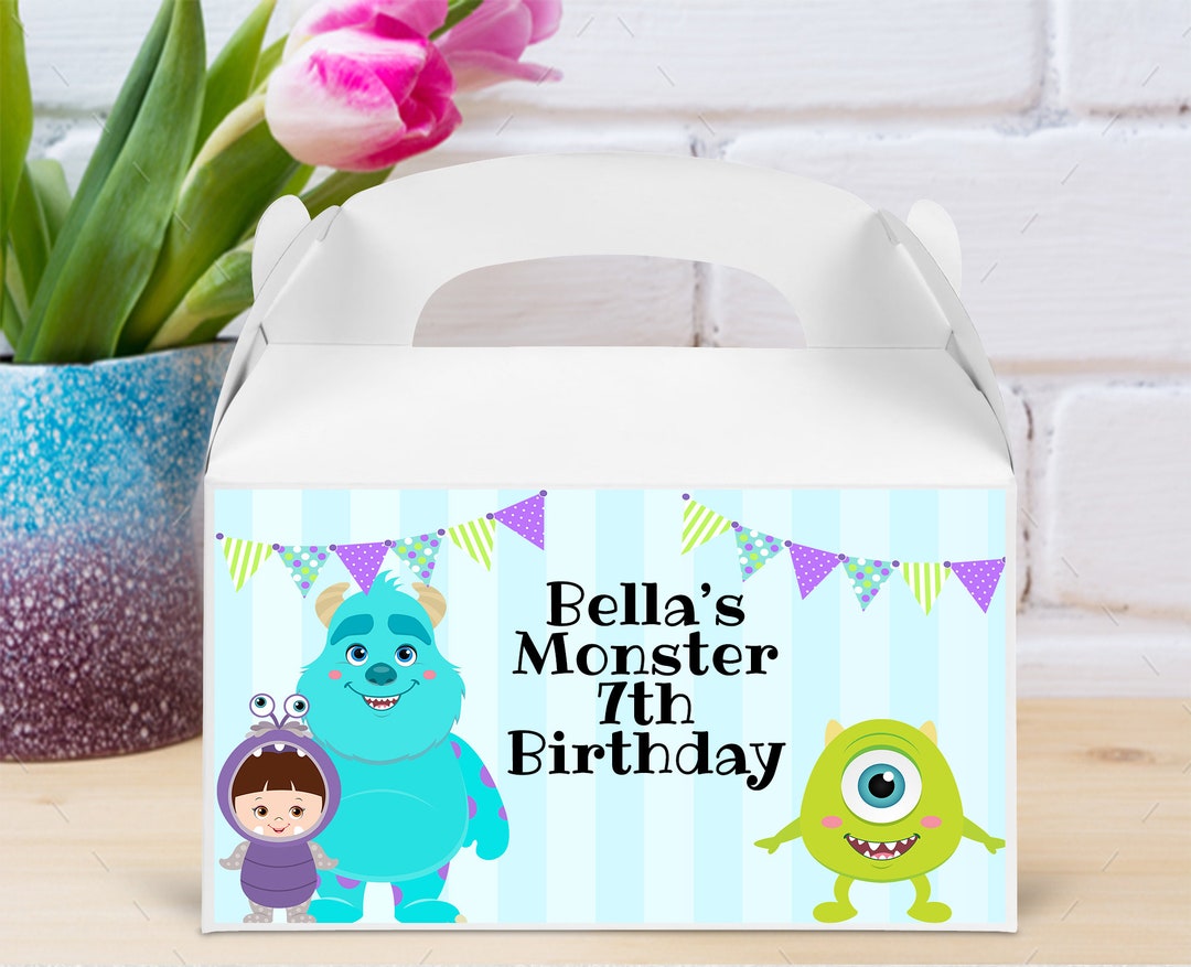 Personalized Little Monsters Goodie Boxes / Custom Goodie Box Labels ...