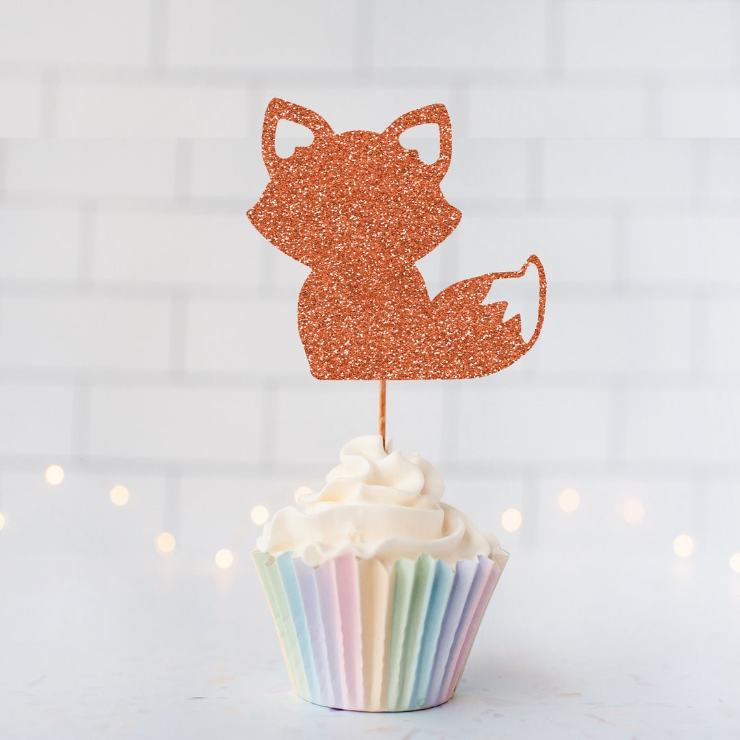 Fox Cupcake Toppers, Little Fox Toppers, Woodland Animals Toppers ...