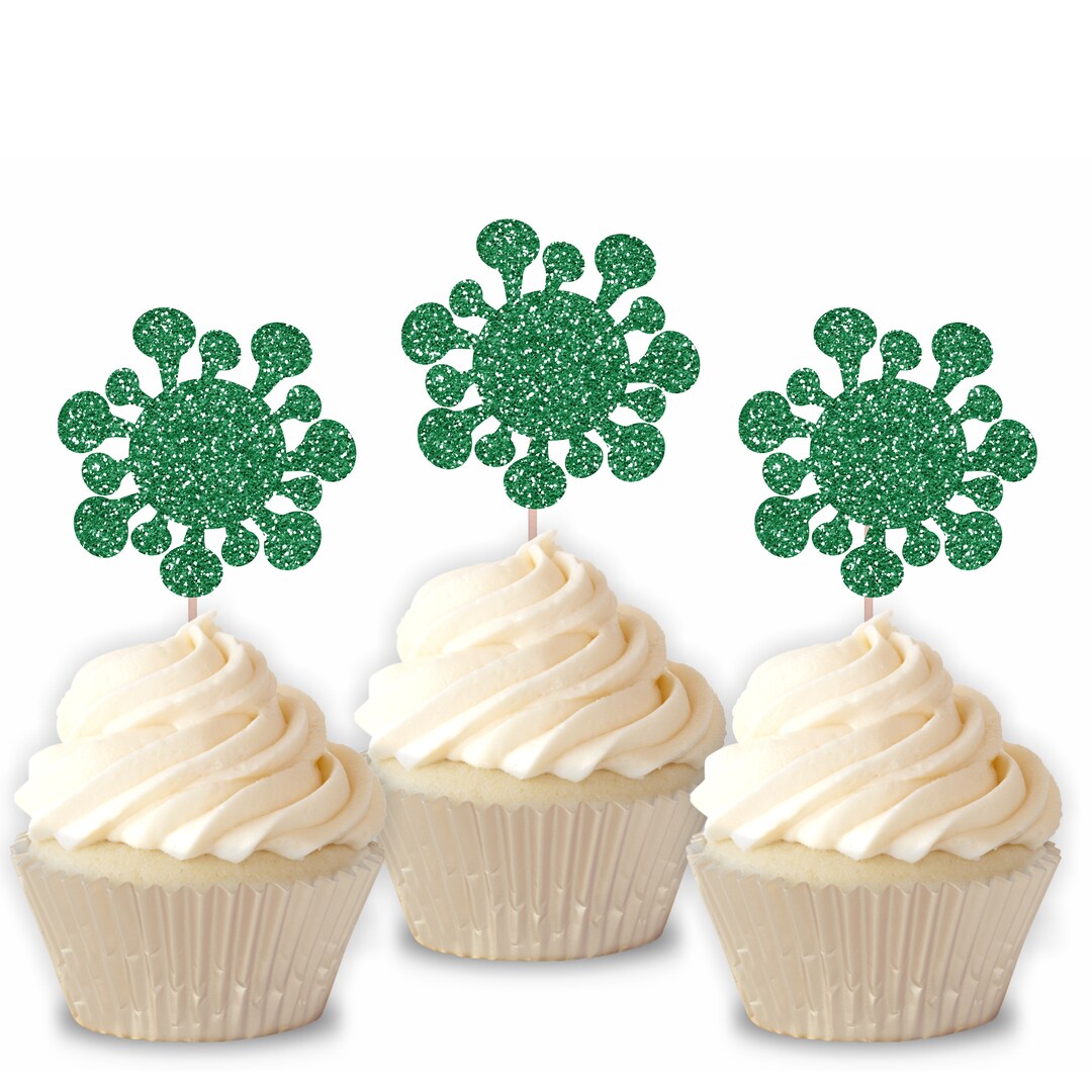 Virus Cupcake Toppers Microbe Cupcake Toppers Science Themed - Etsy