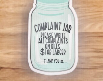 Funny Complaint Jar - Etsy