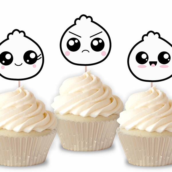 Asian Food Cupcake Toppers - Etsy