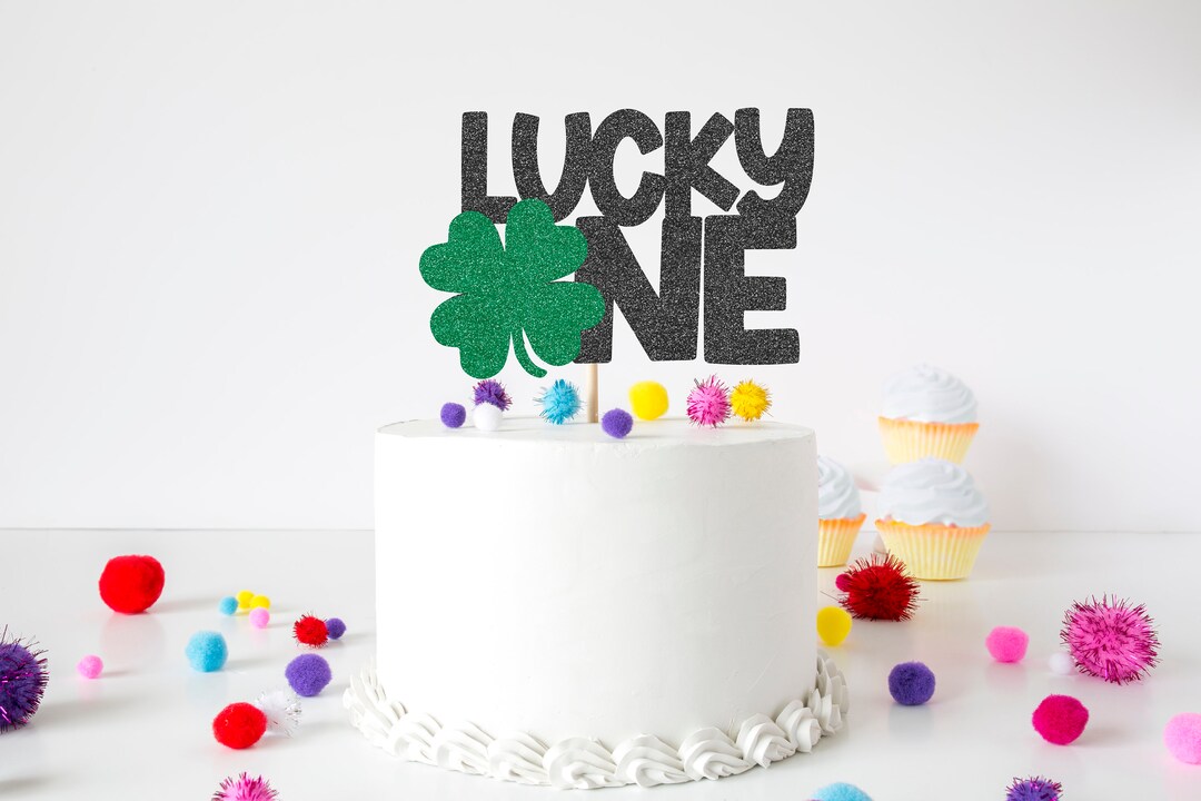 Lucky One Cake Topper, Glitter Lucky One Topper, Lucky One Party Decor ...