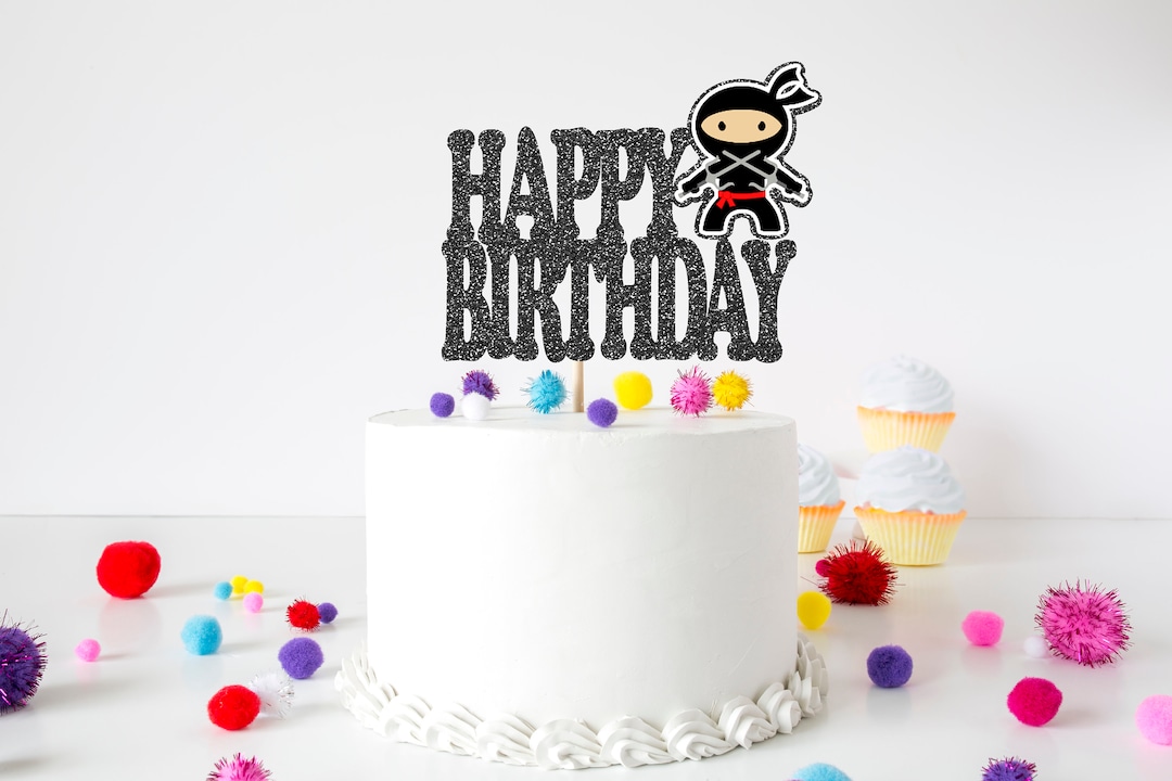 Ninja Happy Birthday Cake Topper/ninja Party Cake Topper / Karate ...