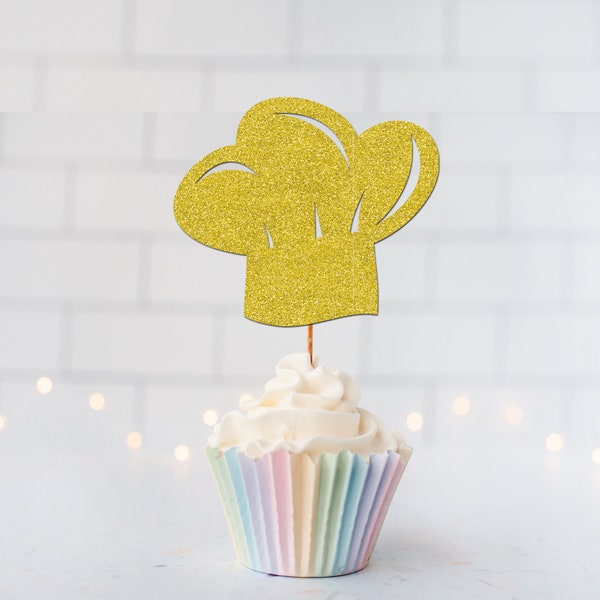 Chef Cupcake Toppers - Etsy