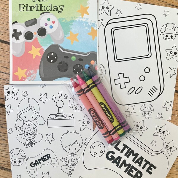 Gaming Coloring Pages - Etsy