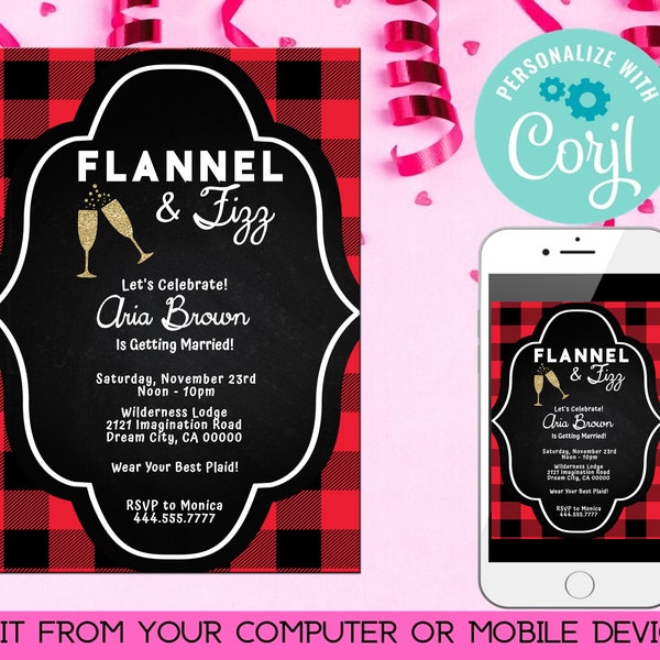 Fall Flannel Party Invitations - Etsy