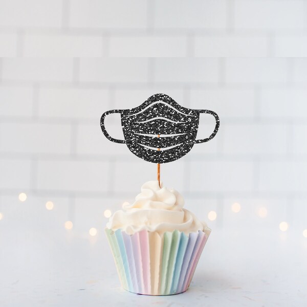 Mask Cupcake Toppers - Etsy
