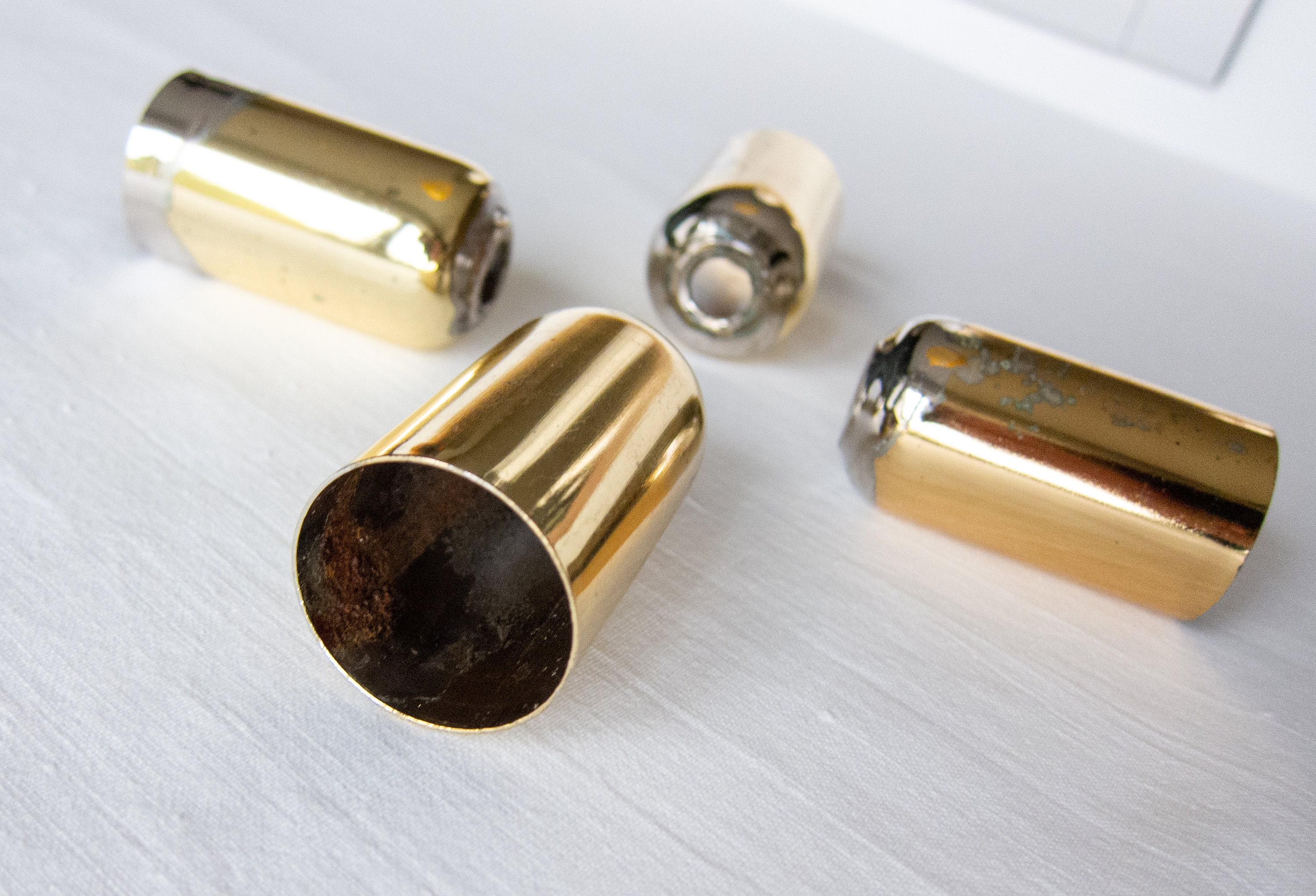 Vintage Brass Light Socket Covers, Spanish Chandelier Parts (set of 4 ...