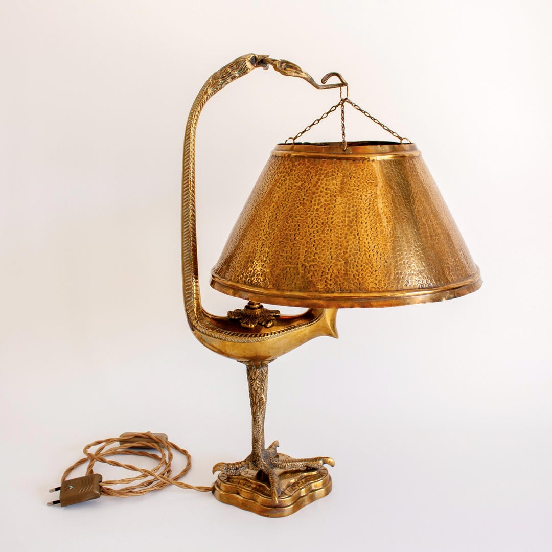 Antique 1940s Gothic Revival Quirky Genie Table Lamp in the Shape of an ...