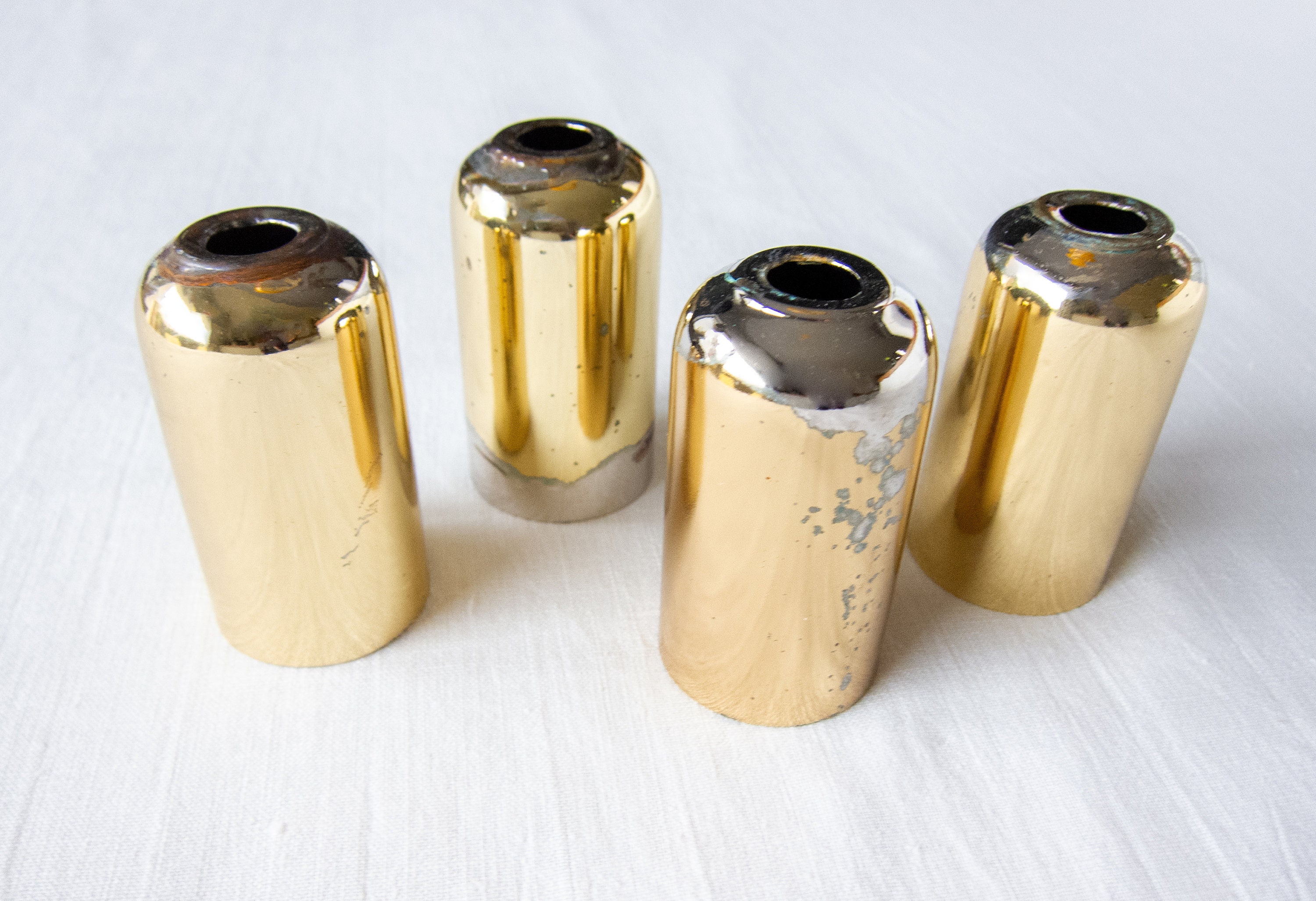 Vintage Brass Light Socket Covers, Spanish Chandelier Parts (set of 4 ...