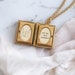 Gold Locket Necklace - Book Locket Necklace - Book Lover Gift ...