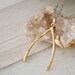 Large Wishbone With Bird Pendant Gold Wishbone Necklace Long Wishbone ...