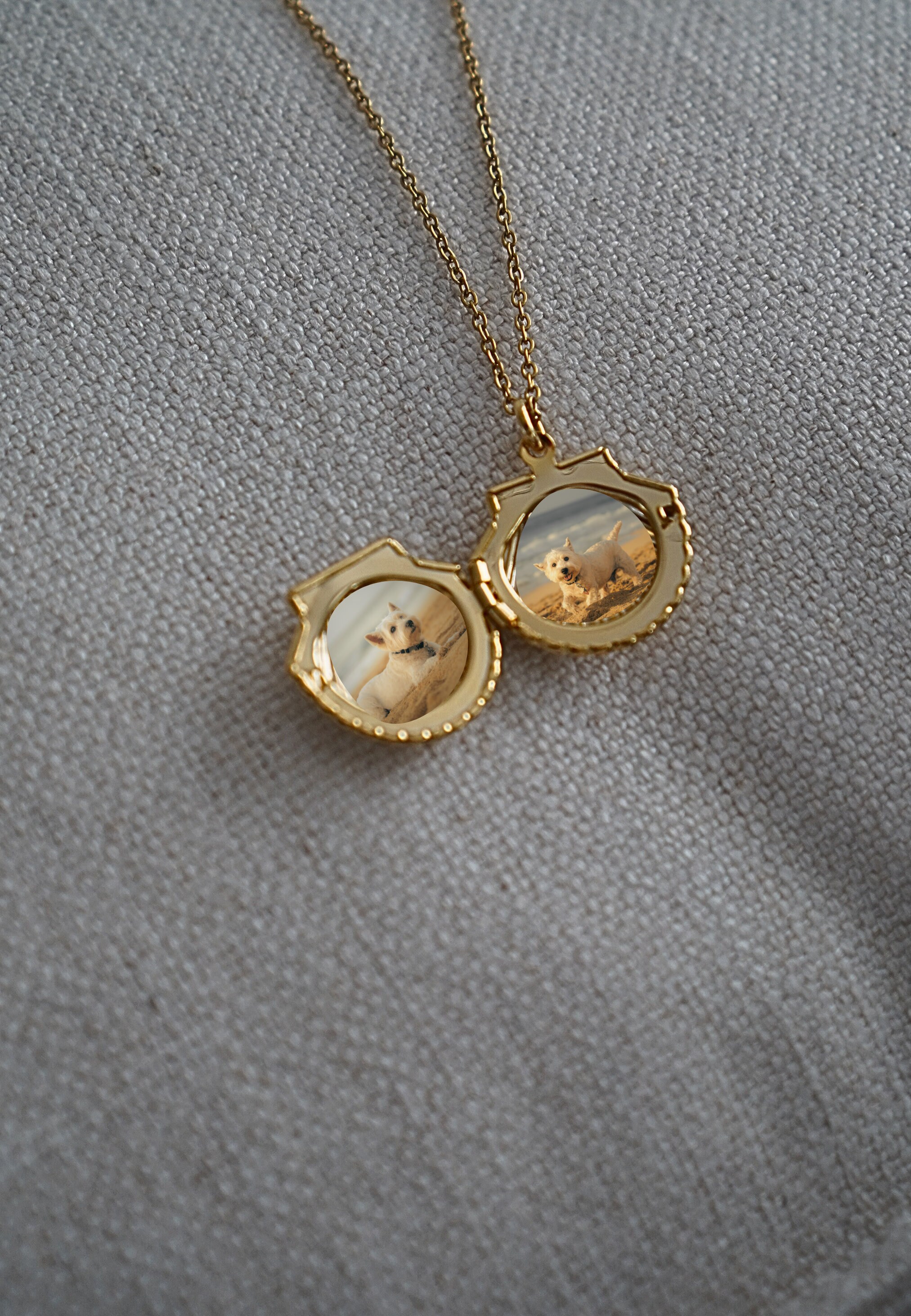 Personalized Gold Seashell Photo Locket, Photo Insertion Service ...