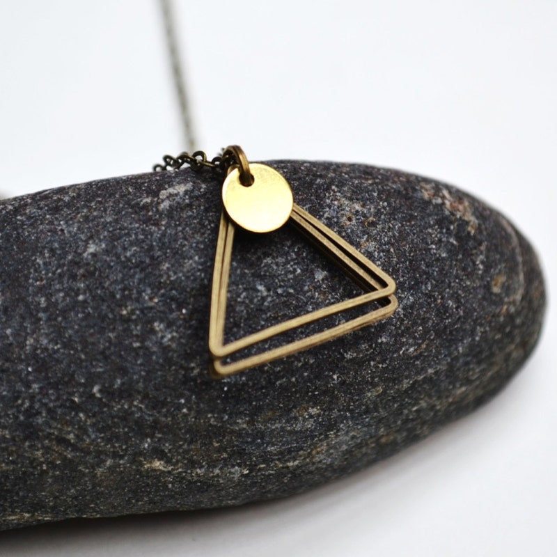 Triangle Pendant - Etsy