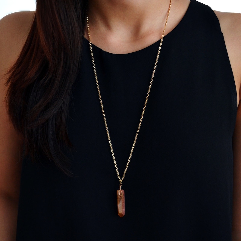 Crystal Necklace Gold Chain - Etsy