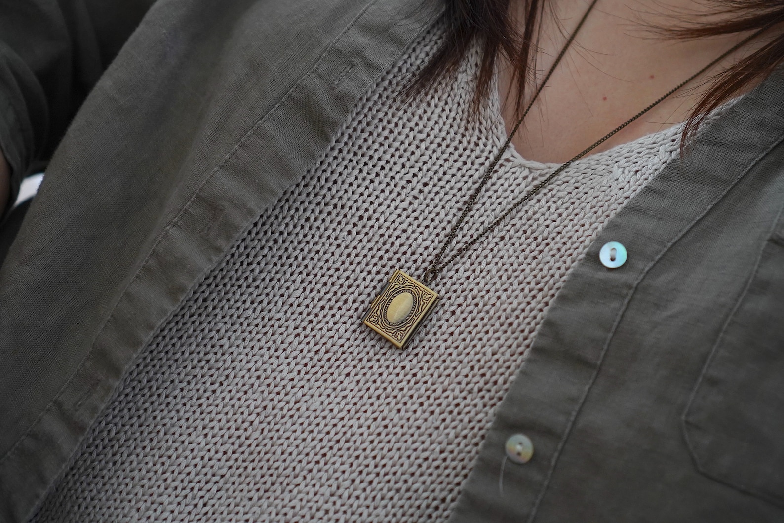 Vintage Book Locket Necklace - Book Lover Gift - Personalized Locket ...