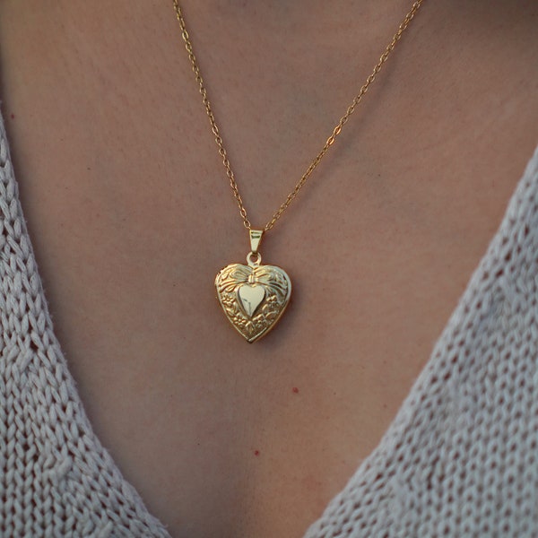 Gold Heart Locket - Etsy