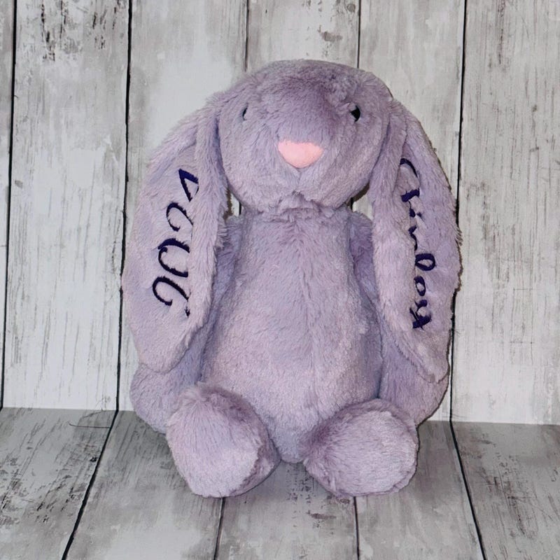 Purple Stuffed Bunny - Etsy
