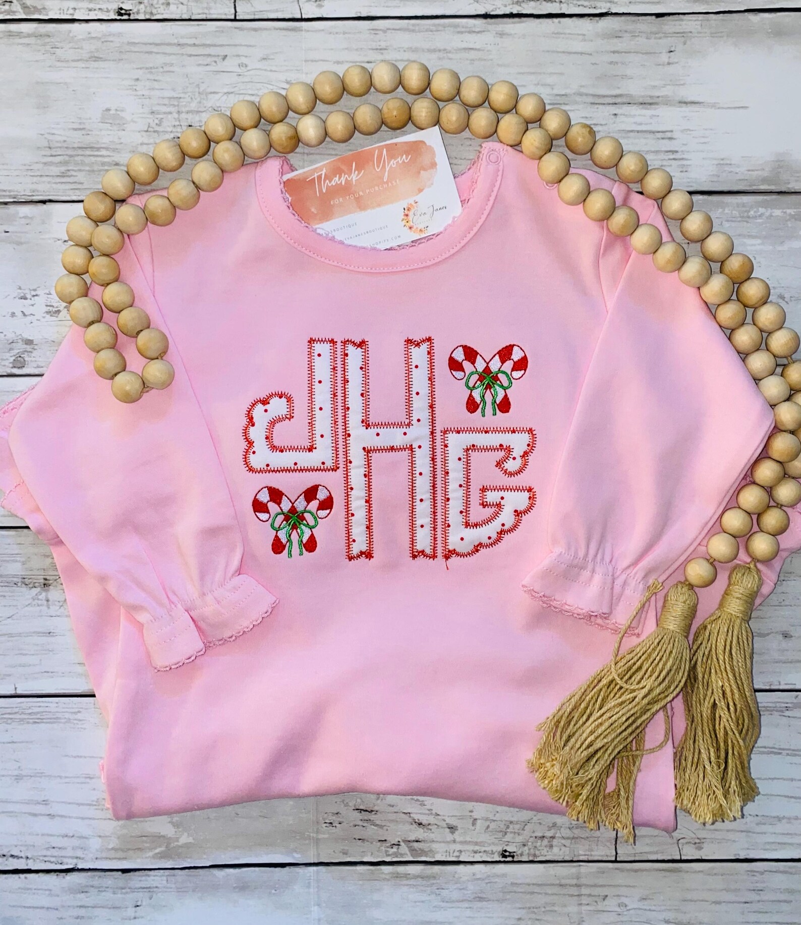Christmas Monogram Mini Candy Canes| Girl Christmas| Children's and ...