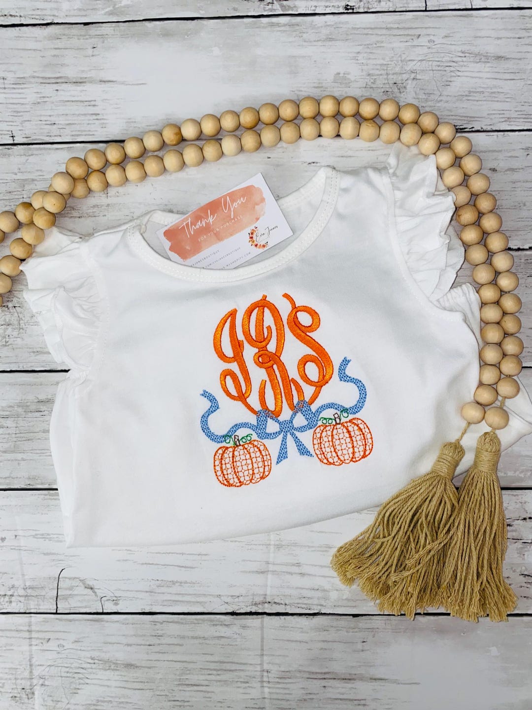 Monogrammed Pumpkins With Bow / Children's and Monogrammed Shirt - Etsy