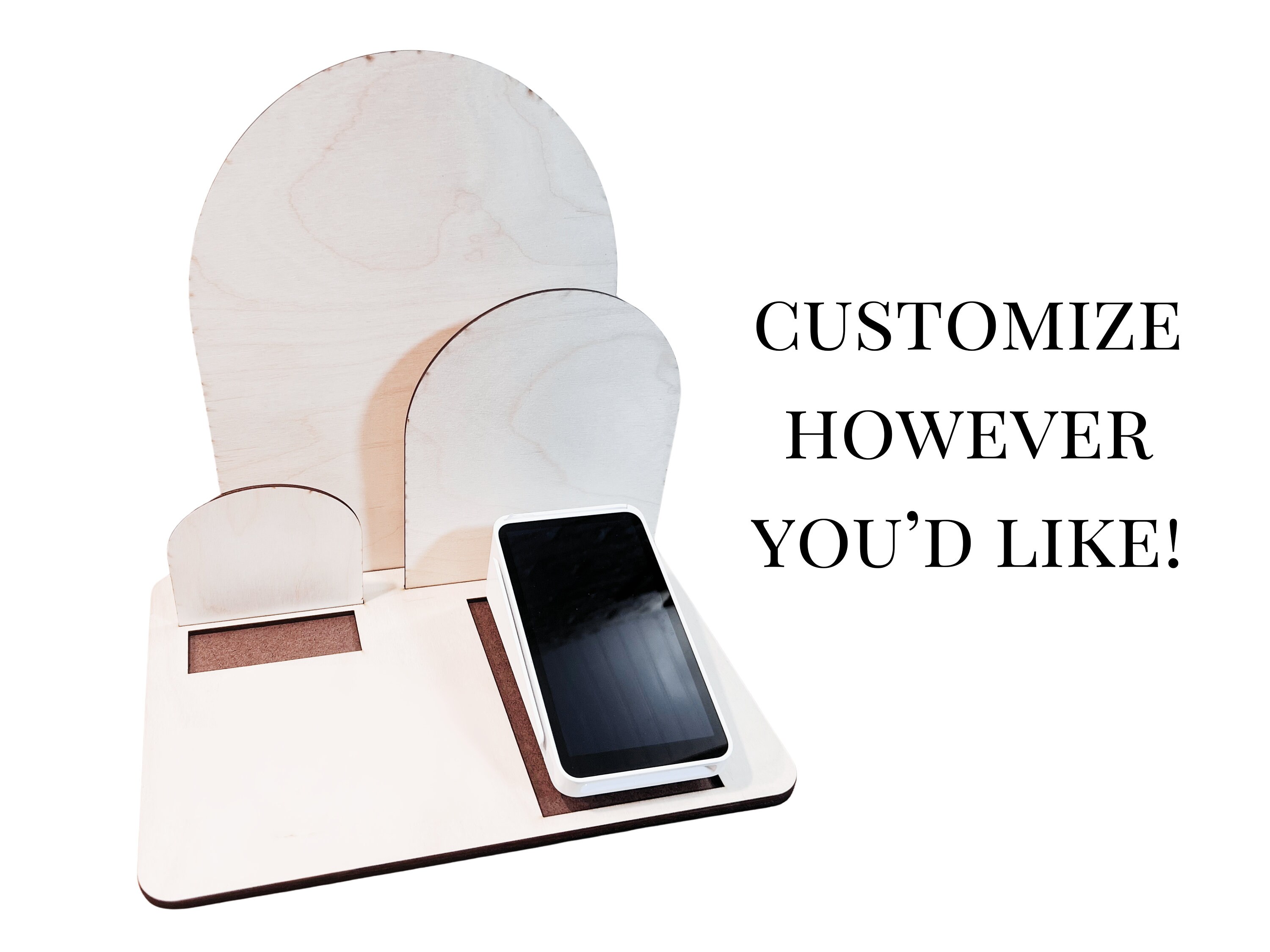 Scan to Pay Square Terminal Dock Arched Stand Laser Cut File SVG, DXF ...