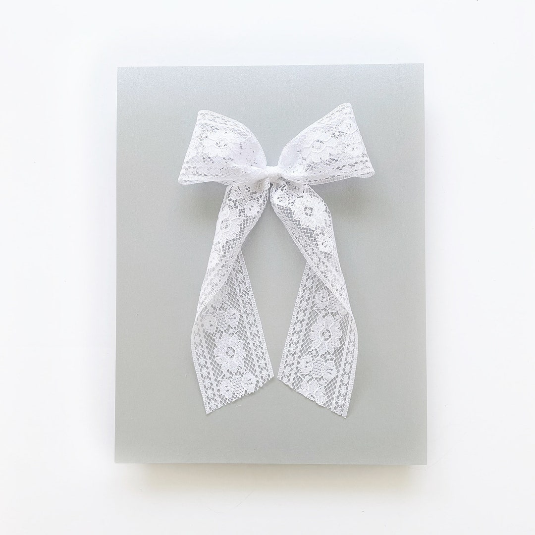 Oversized Heirloom White Floral Lace Bow ~ 7 Inch Tails - Etsy