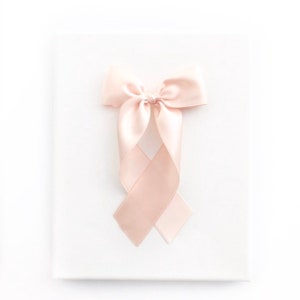 Luxe Satin Bow // Shell - Etsy