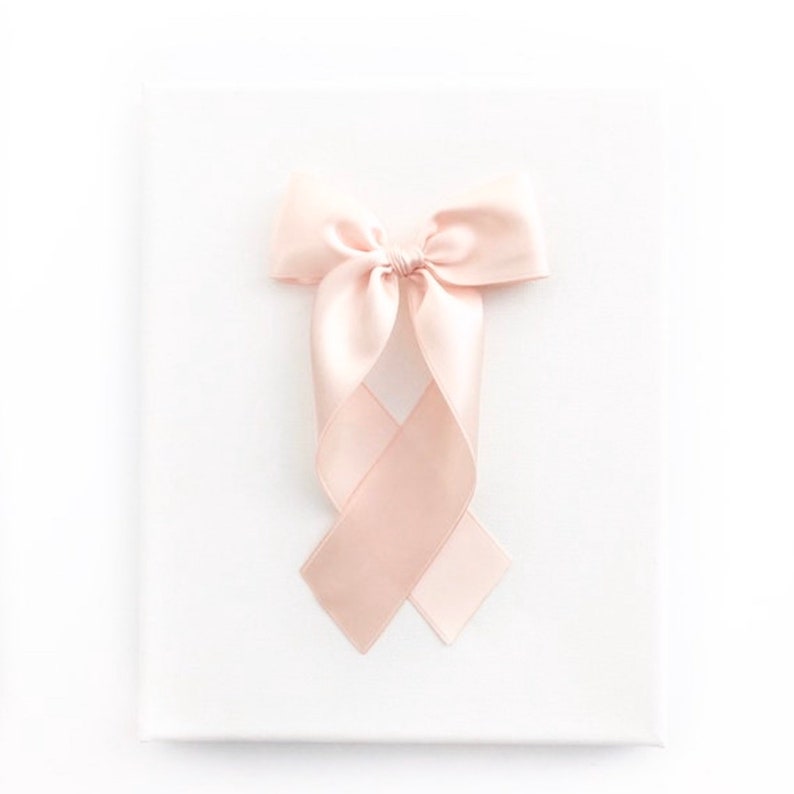 Luxe Satin Bow // Shell - Etsy