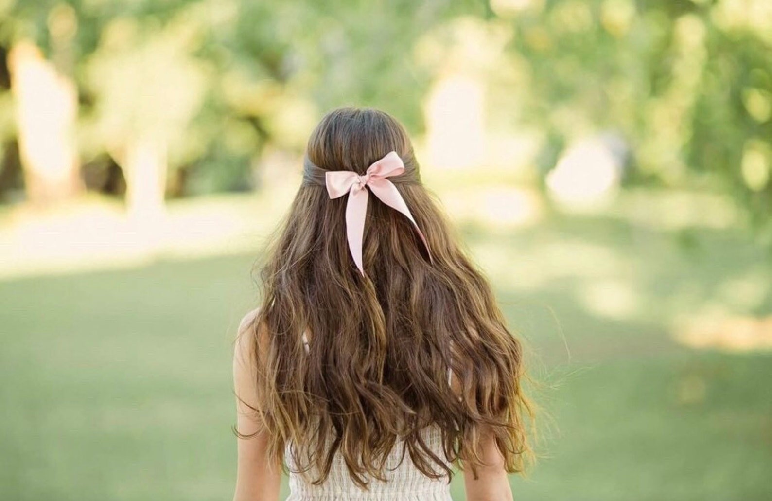 Luxe Satin Bow // Shell - Etsy