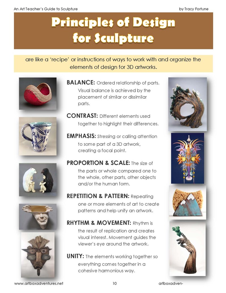 The Art Teacher's Guide to Sculpture - an Overview of Sculptural Terms ...