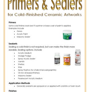 Cold Finishes for Ceramics- Over 30 Different Methods to Decorate and ...