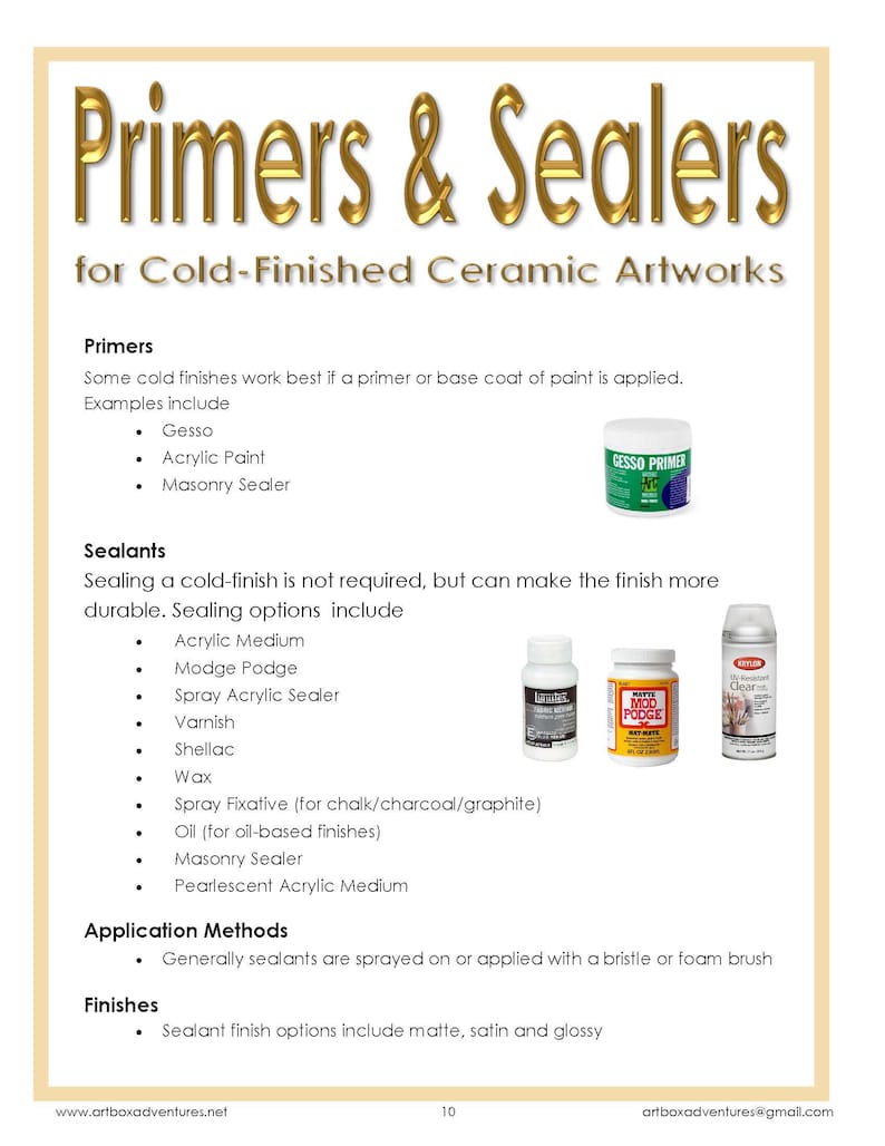 Cold Finishes for Ceramics- Over 30 Different Methods to Decorate and ...