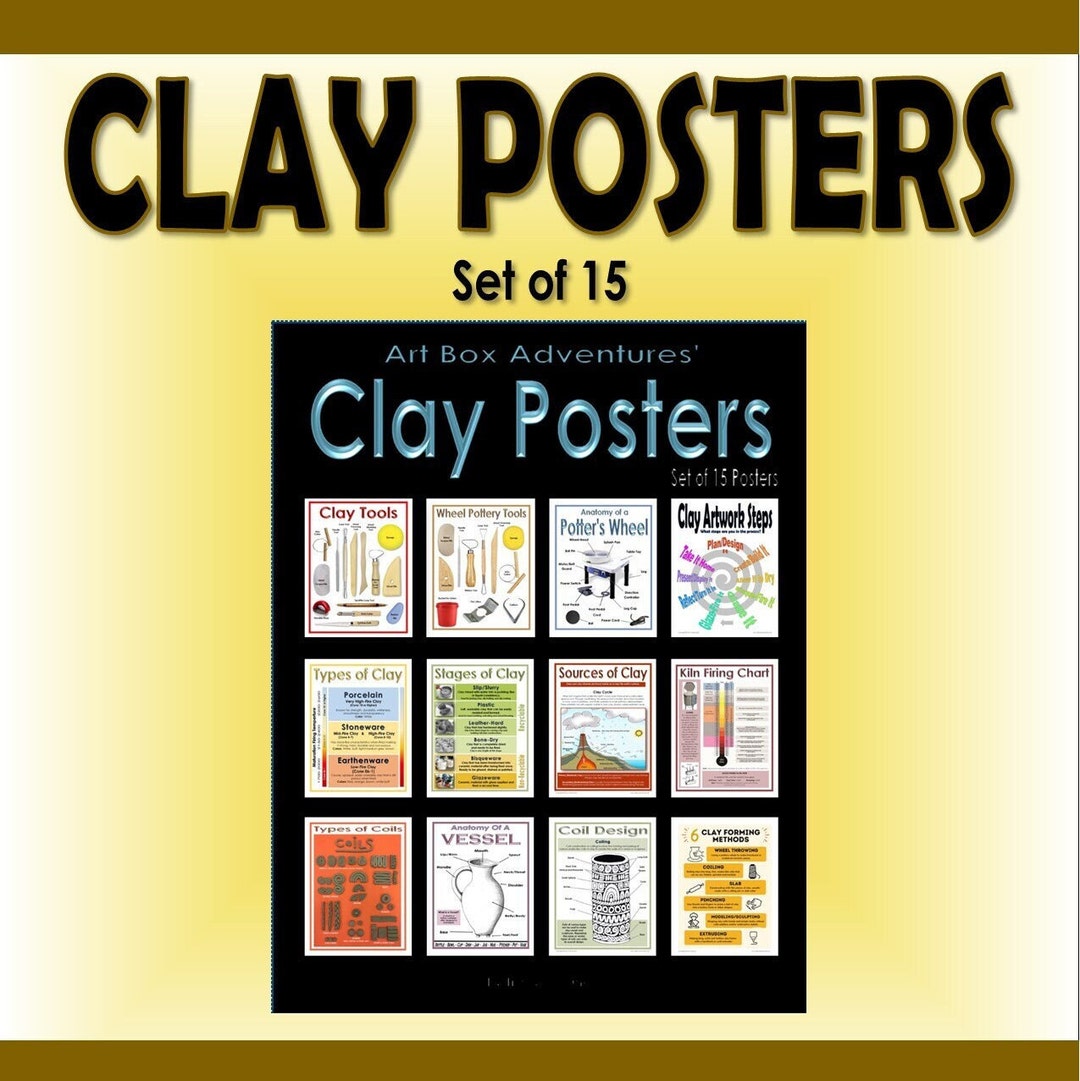 Clay, Ceramics, Posters, Tools, Coils, Equipment, Kiln, Stages - Etsy