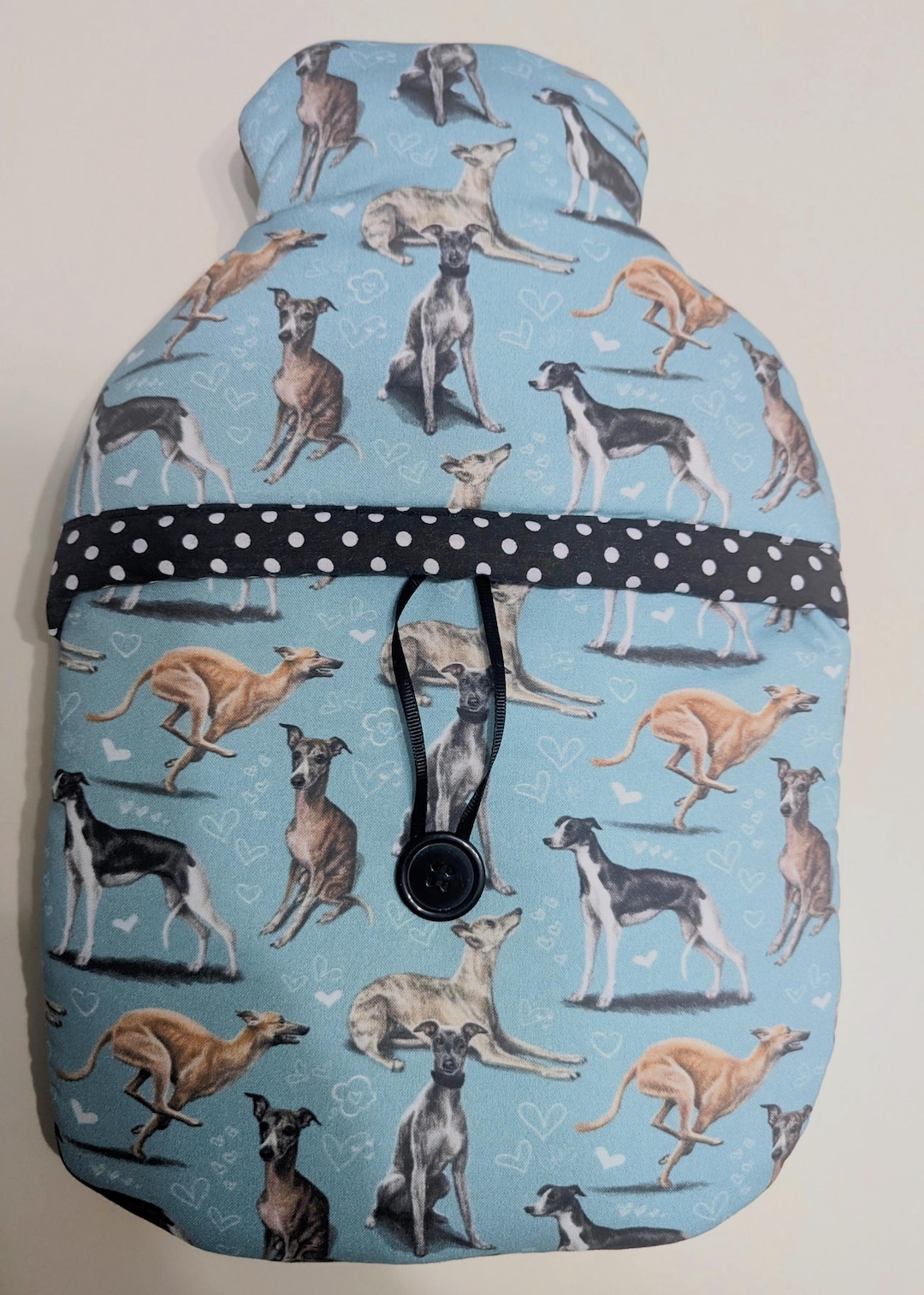 Whippet Fabric Hot Water Bottle Cover (with Bottle) - Etsy