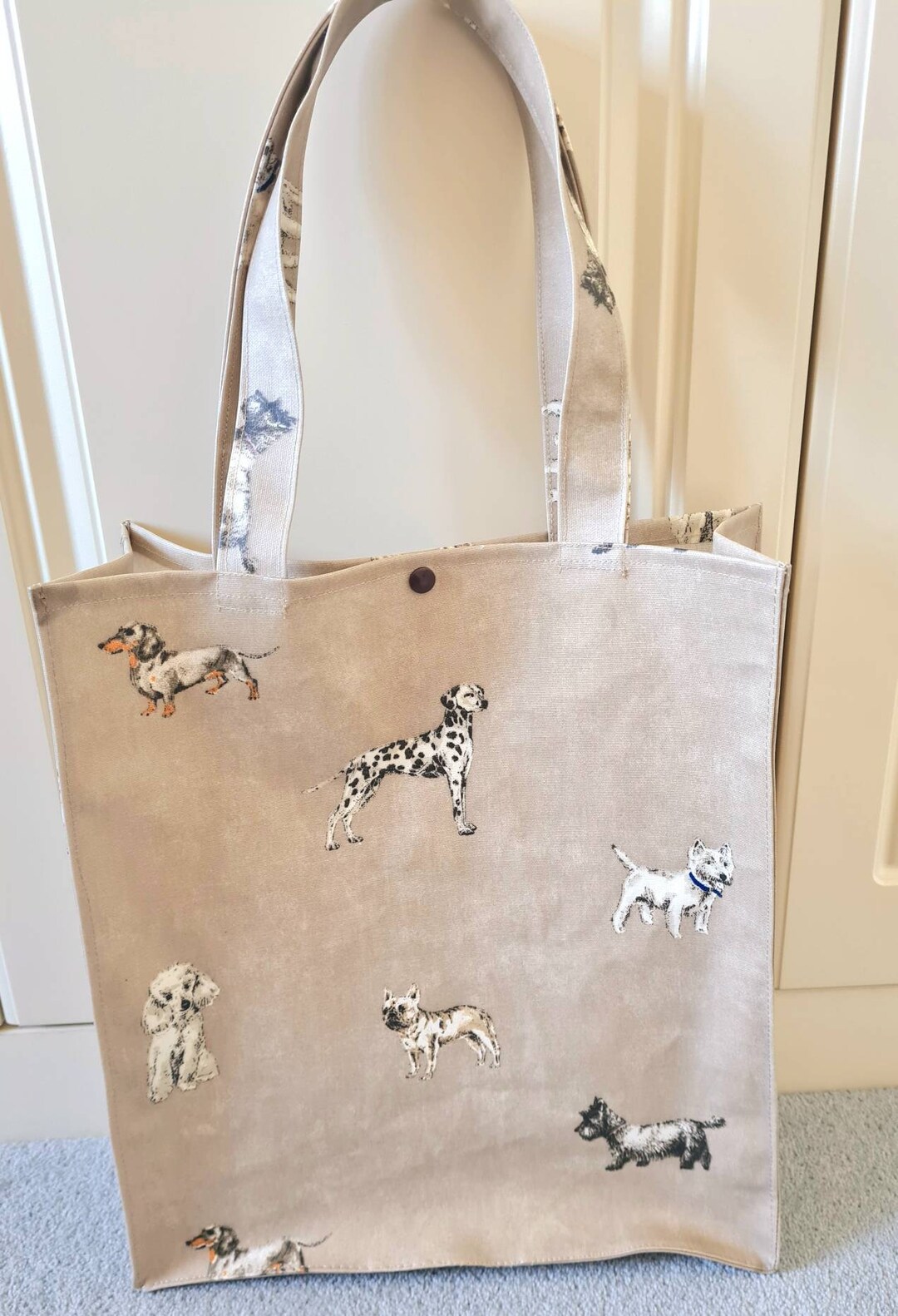Book/tote Bag Made in Dog Breeds Oilcloth - Etsy