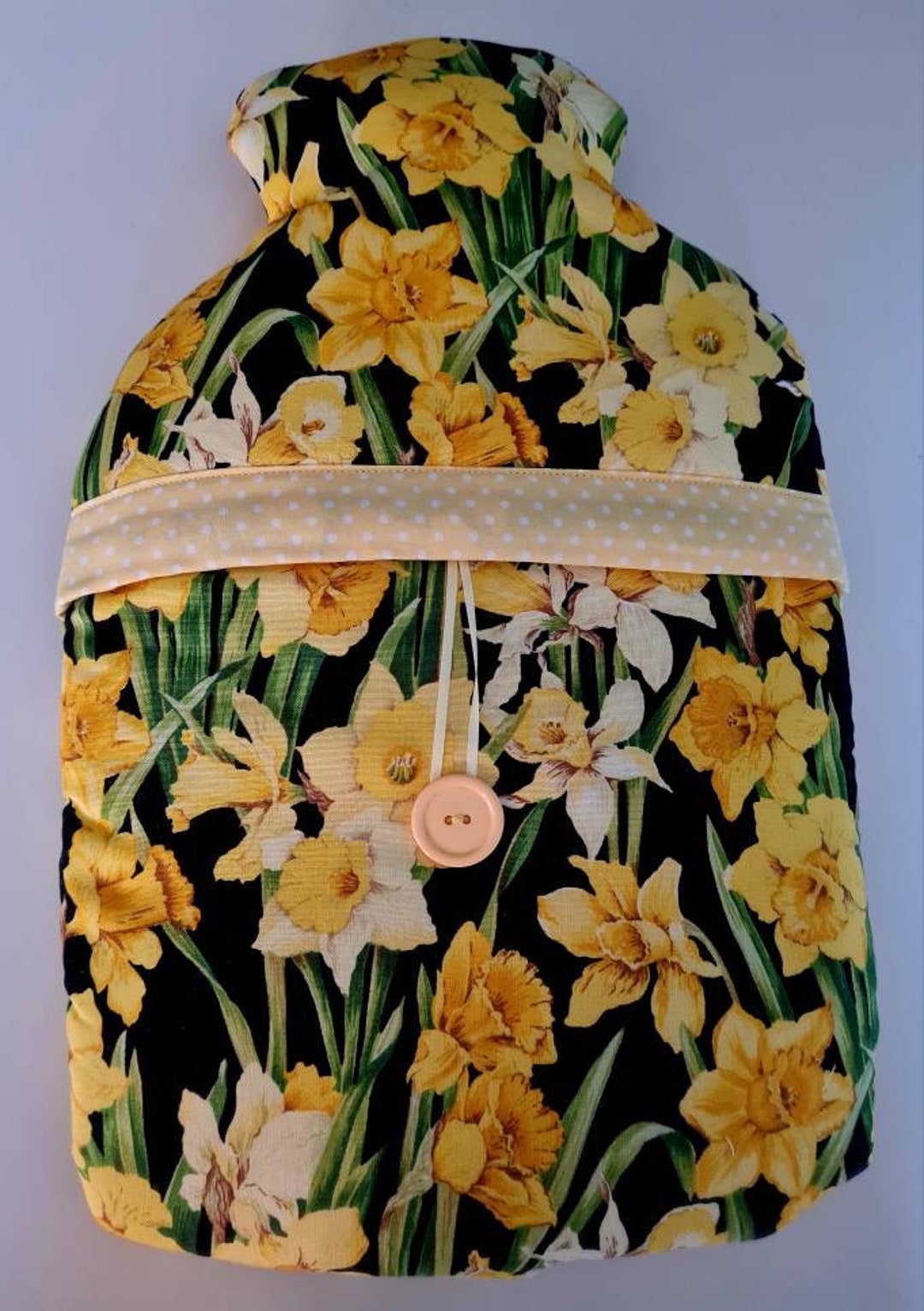 Daffodil Fabric Hot Water Bottle Cover (with Bottle) - Etsy