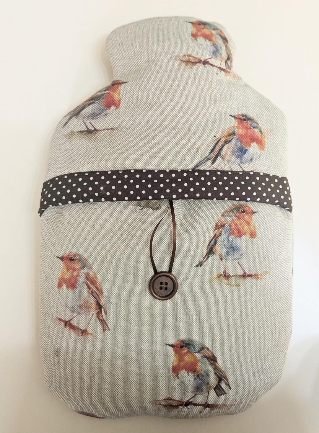 Robin Fabric Hot Water Bottle Cover (with Bottle) - Etsy